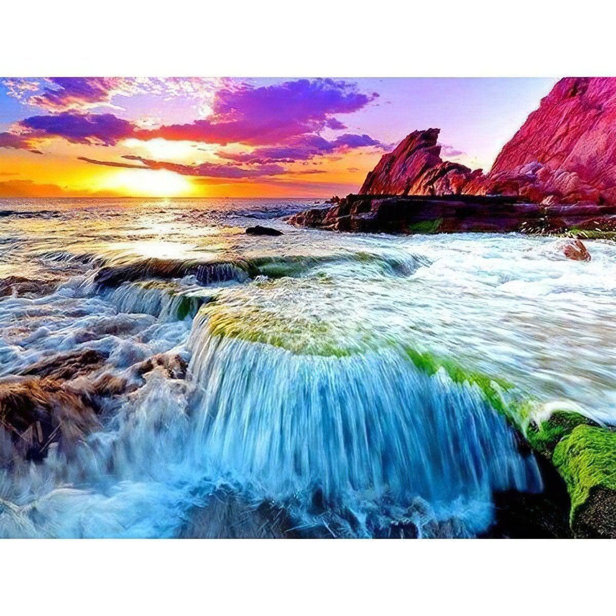 Beautiful Rainbow Waterfall | Diamond Painting Kit | Diamond Art Kit