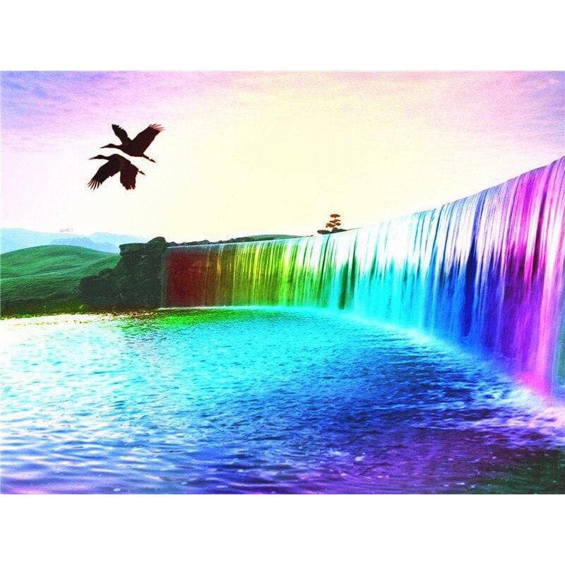 Rainbow Waterfall | Diamond Painting Kit | Diamond Art Kit